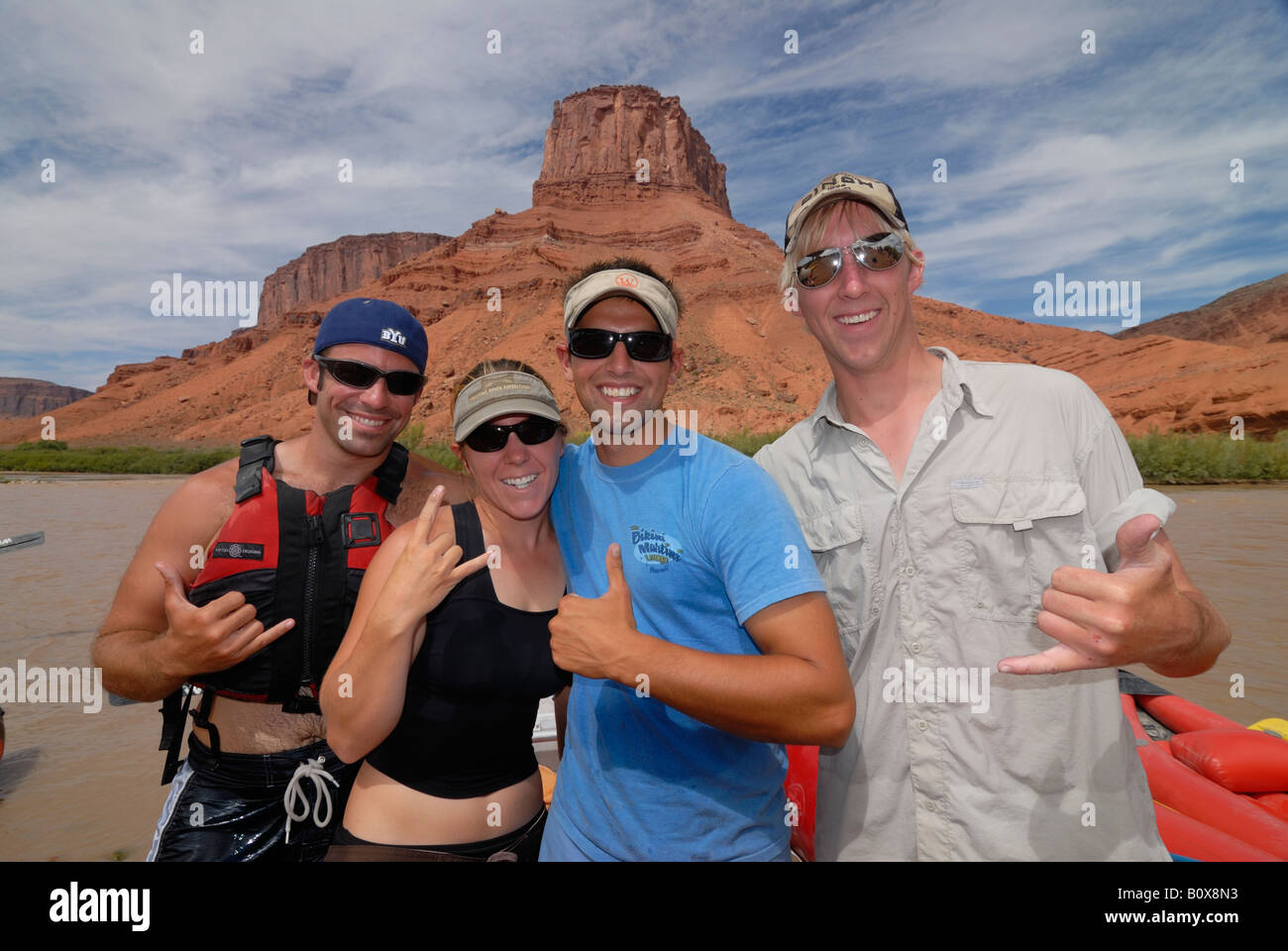 Guides pose hi-res stock photography and images - Alamy