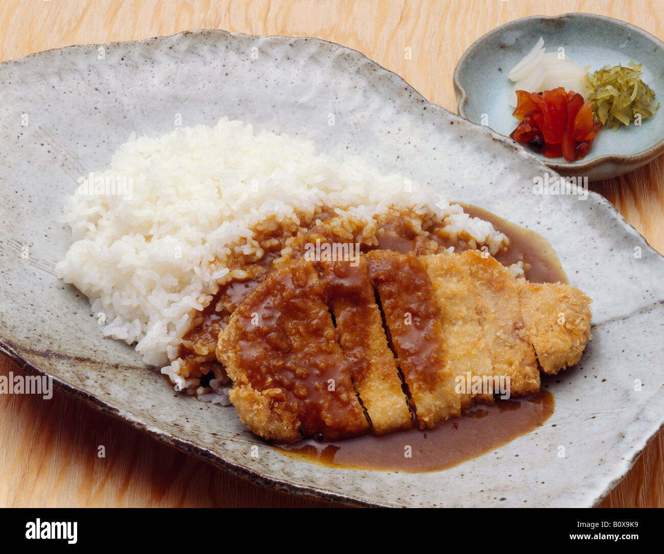 Pork cutlet curry and rice Stock Photo - Alamy