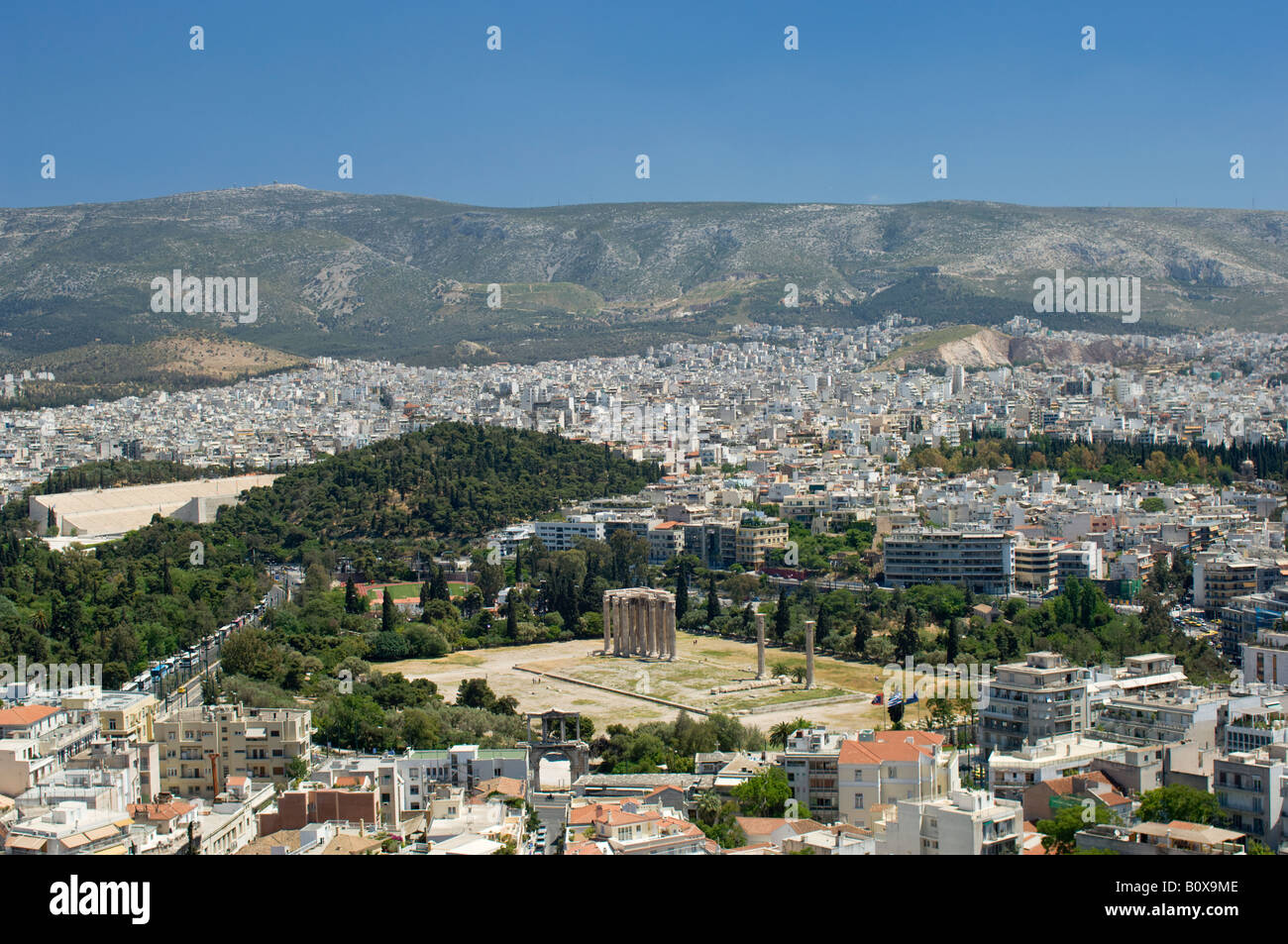 Cityscape of Athens from the Parthenon. Greece Stock Photo - Alamy