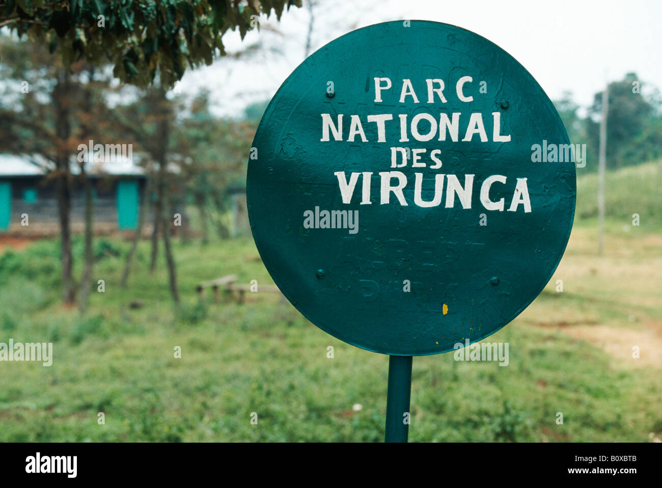 sign of Virunga National Park, Democratic Republic of the Congo ...