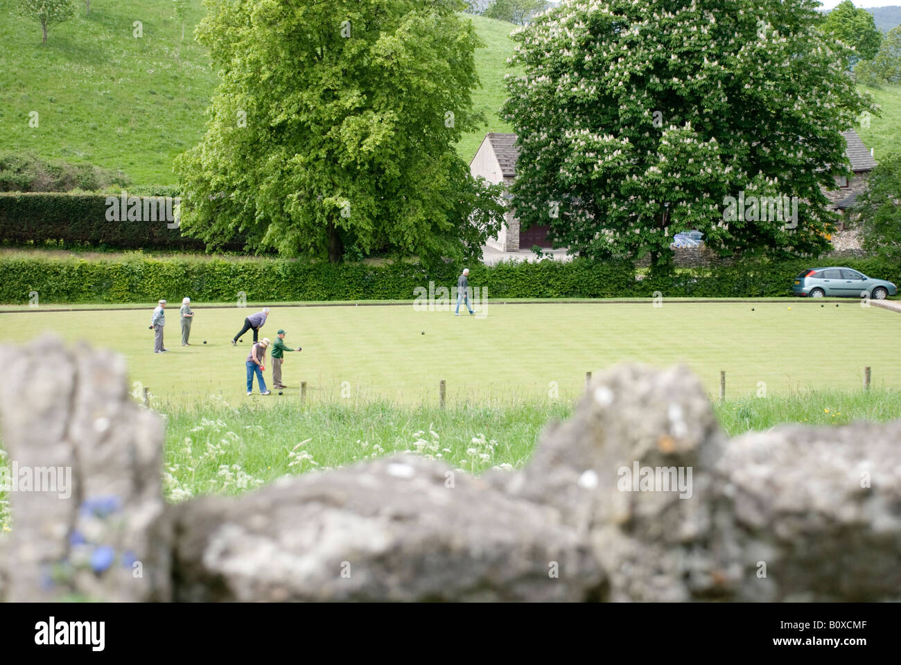 crown green bowlers Stock Photo - Alamy