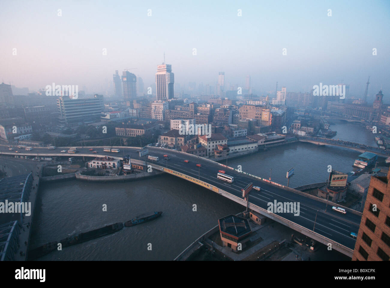 skyline and harbour of Shanghai, China, Shanghai Stock Photo - Alamy
