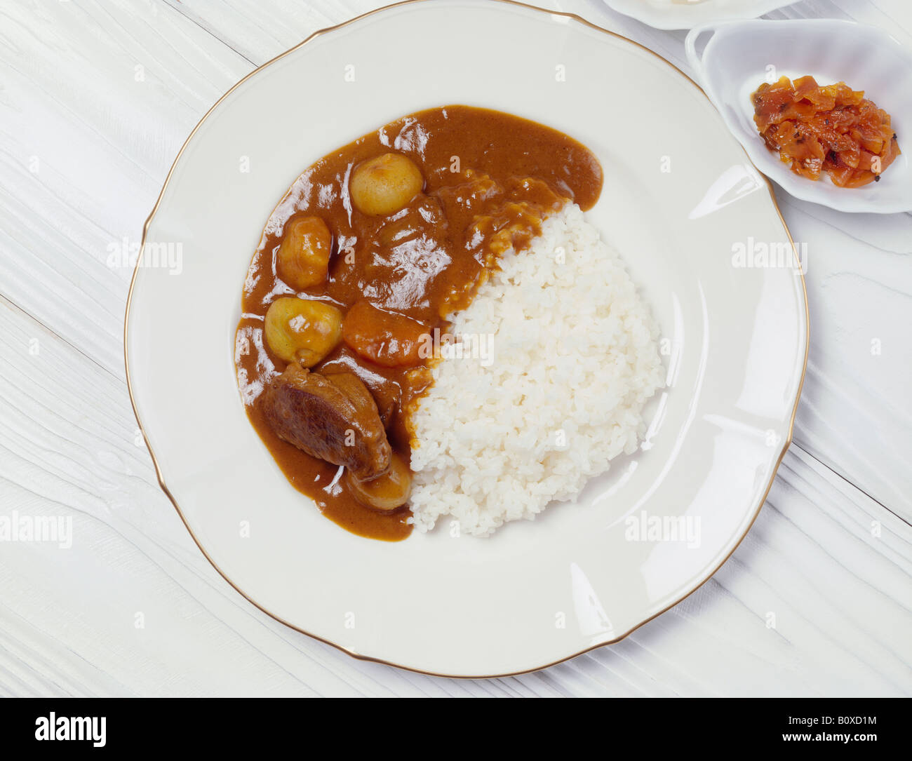 Beef curry and rice Stock Photo - Alamy