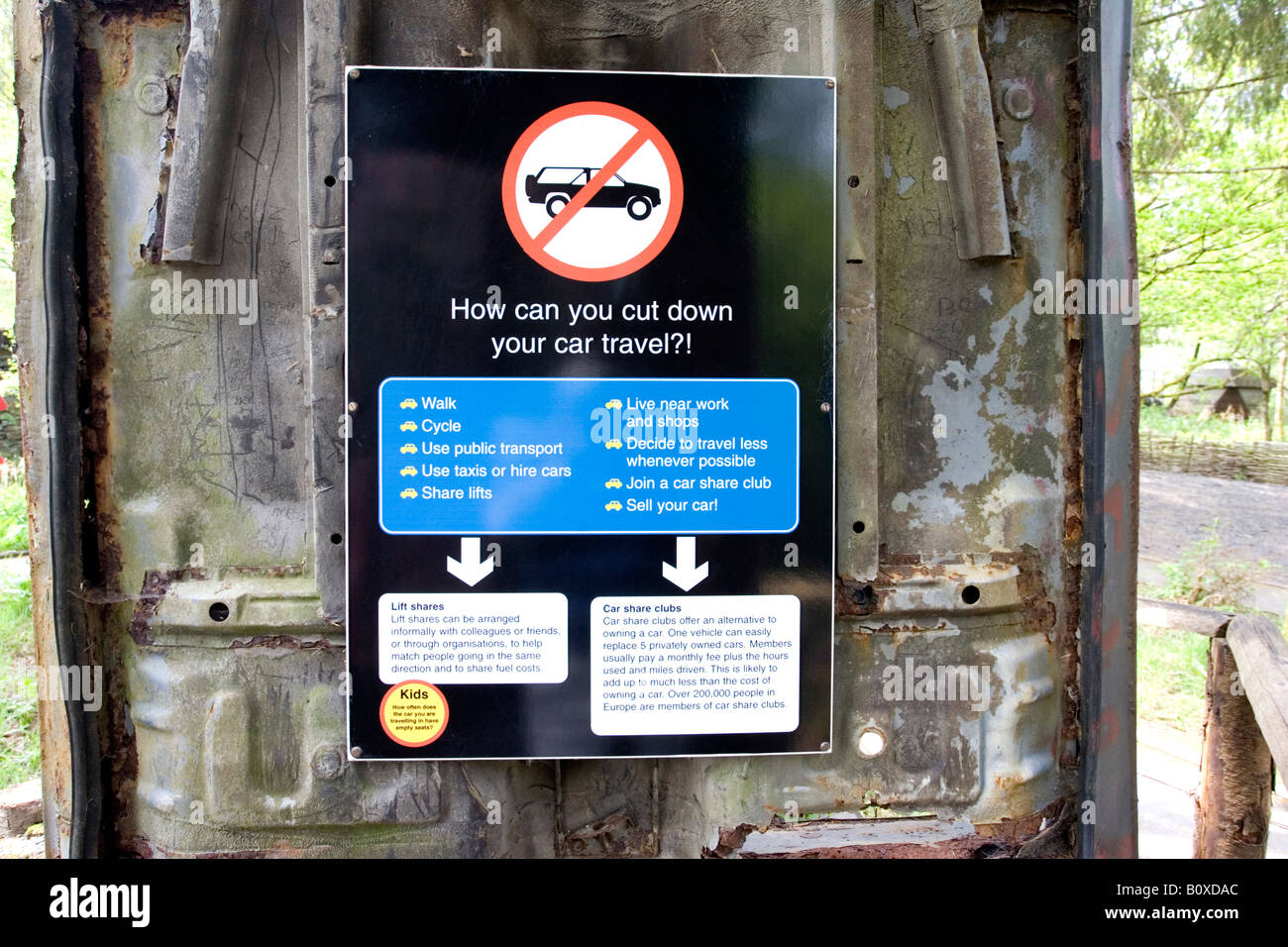 Poster encouraging reducing car travel Centre Alternative Technology ...