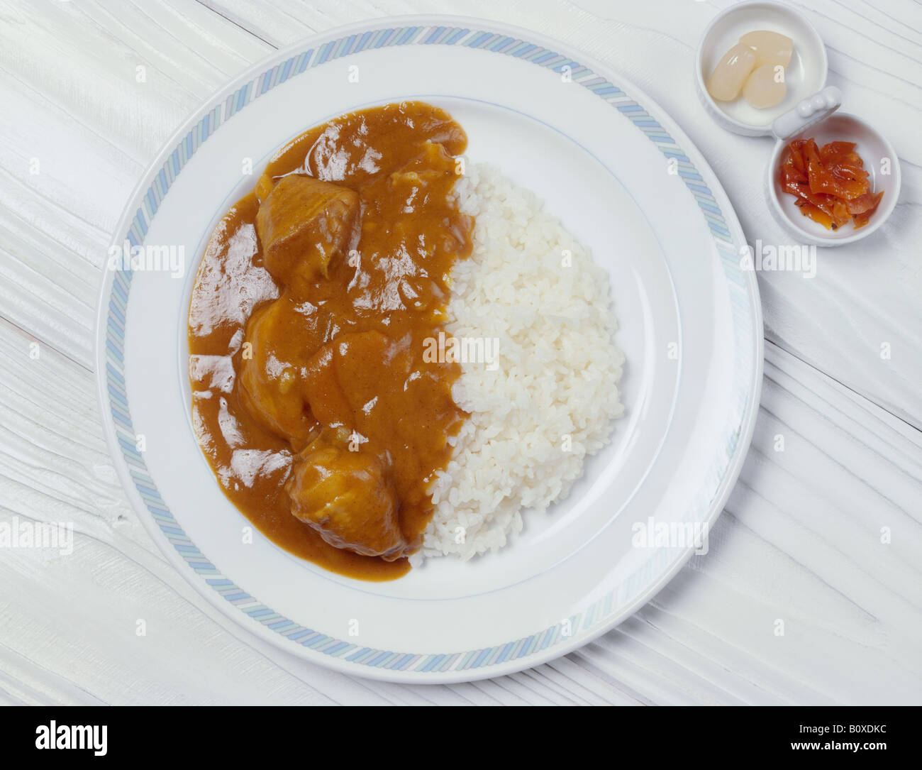 Chicken curry and rice Stock Photo - Alamy