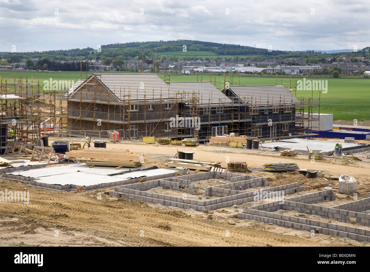 Stages of Construction; Small rural housing development construction ...
