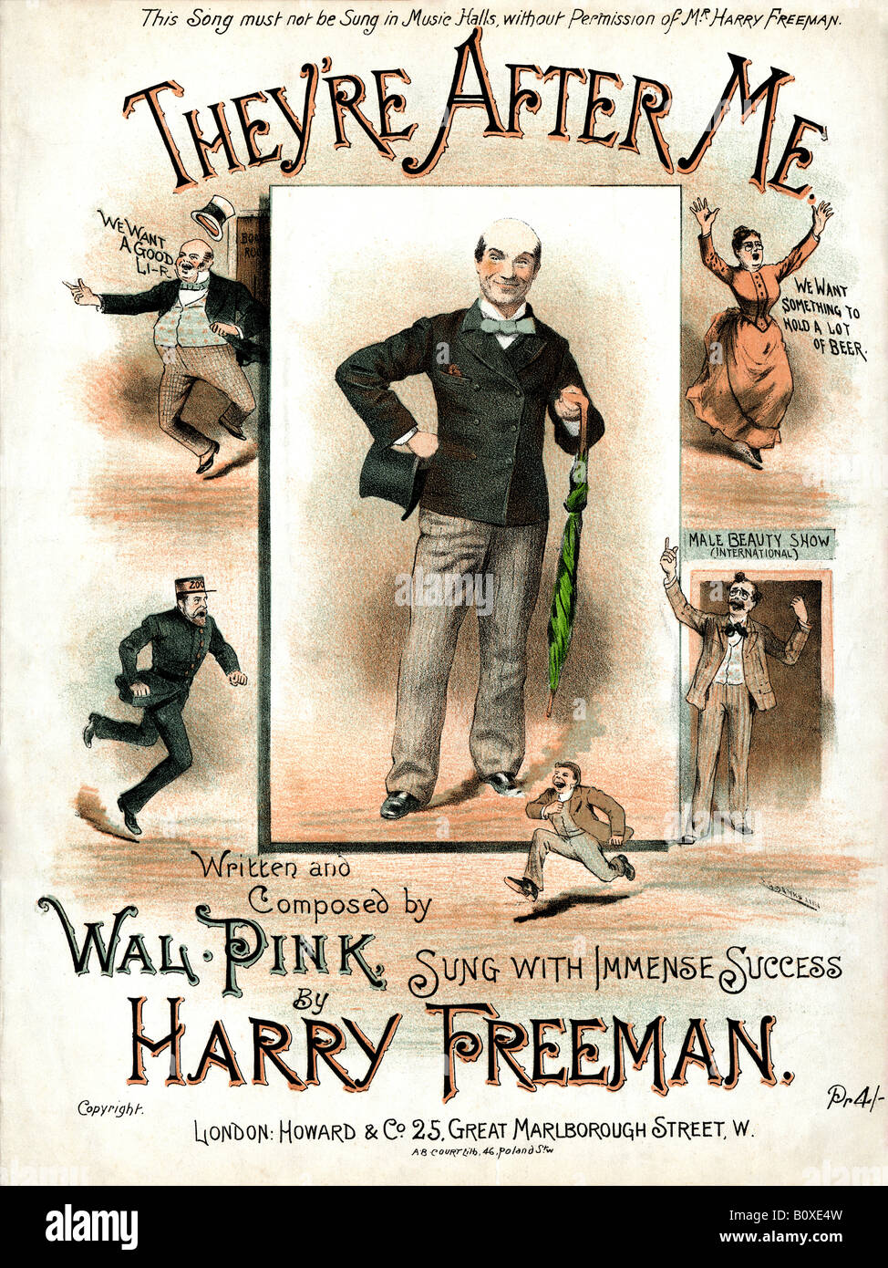 Victorian music hall poster hi-res stock photography and images - Alamy