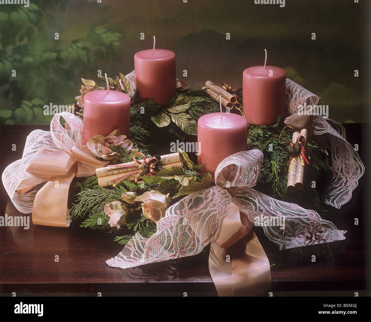 Advent candles twigs hi-res stock photography and images - Alamy