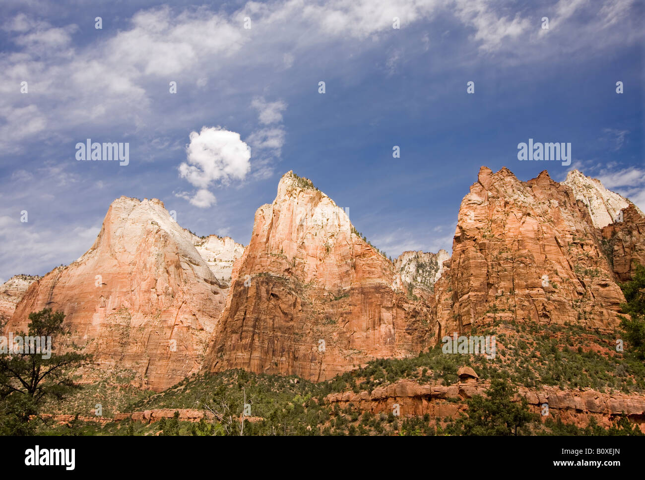 The Three Patriarchs in Zion Canyon National Park Utah Stock Photo - Alamy