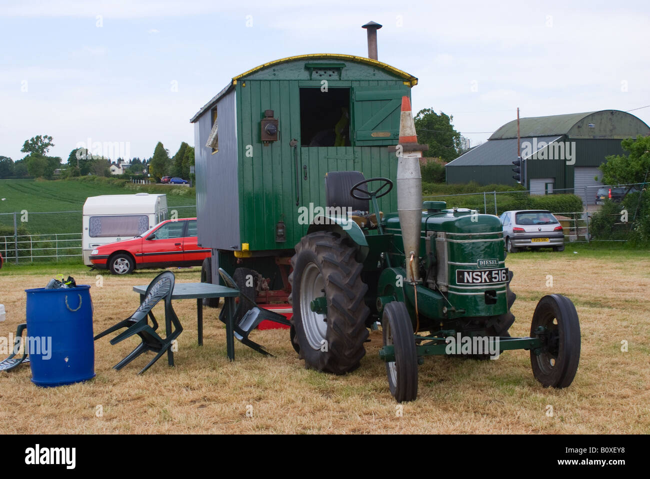 Tractor with caravan hi-res stock photography and images - Alamy