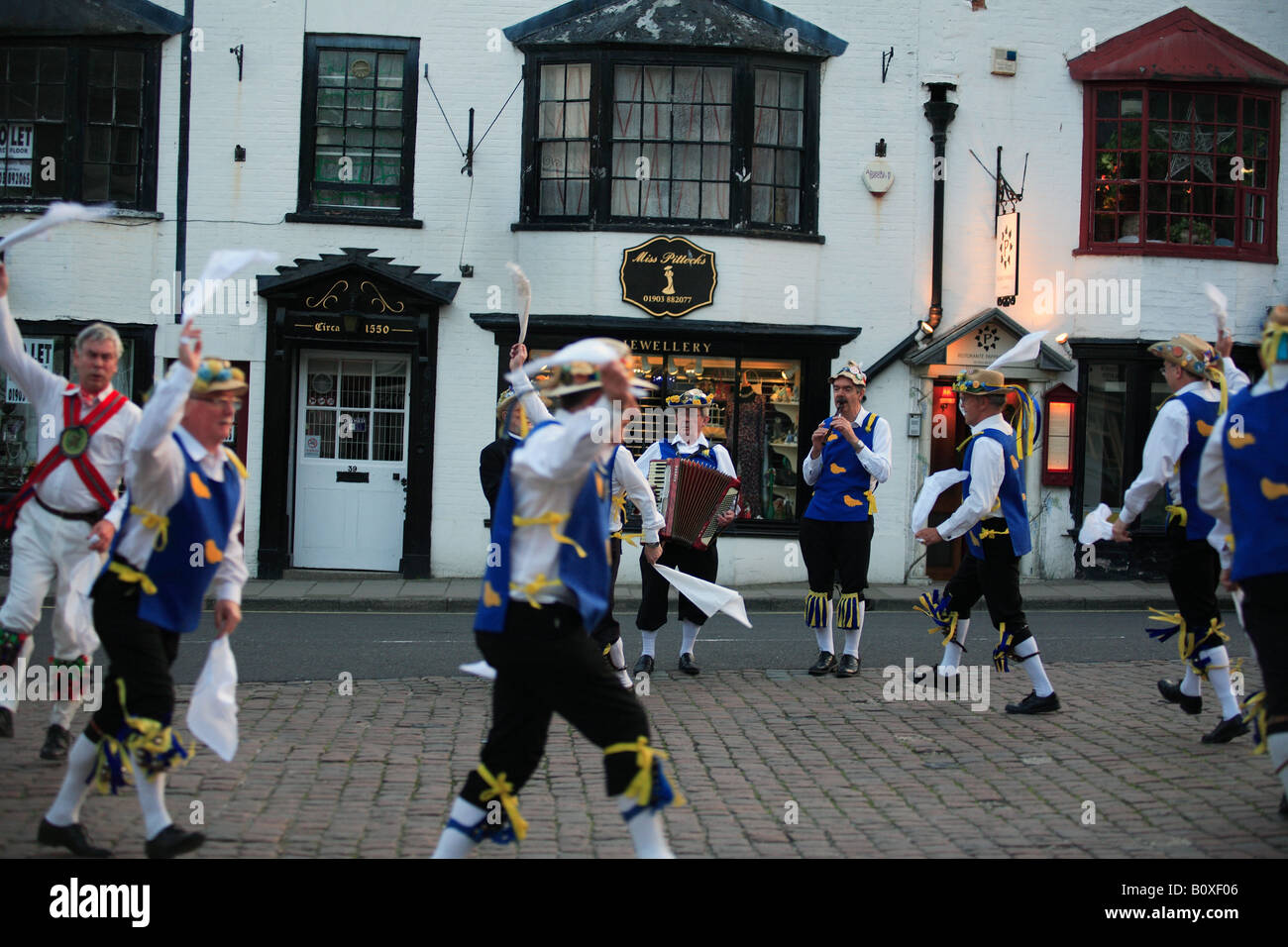 united kingdom west sussex arundel martlet sword and morris men dancing ...