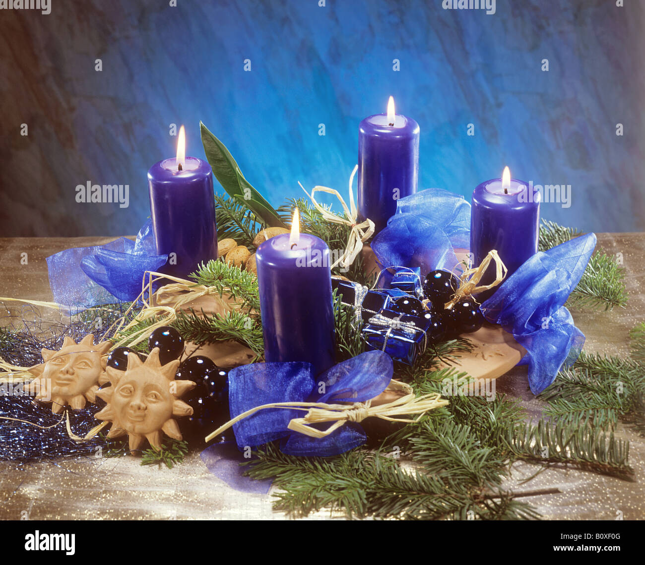 Advent candles twigs hi-res stock photography and images - Alamy