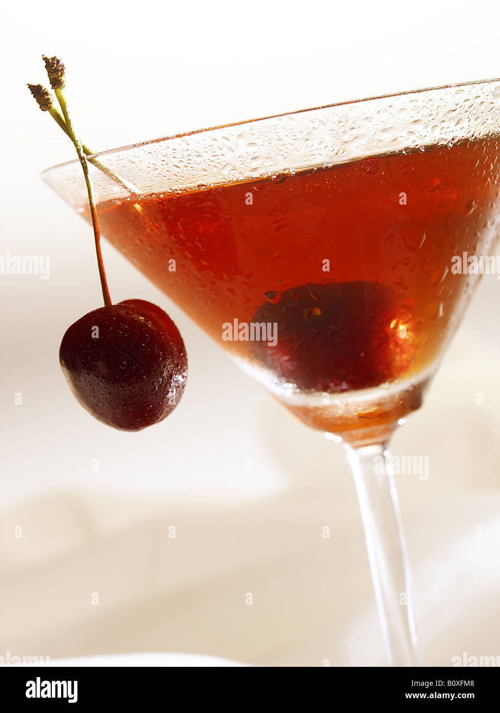 Cherry flavoured cocktail Stock Photo - Alamy