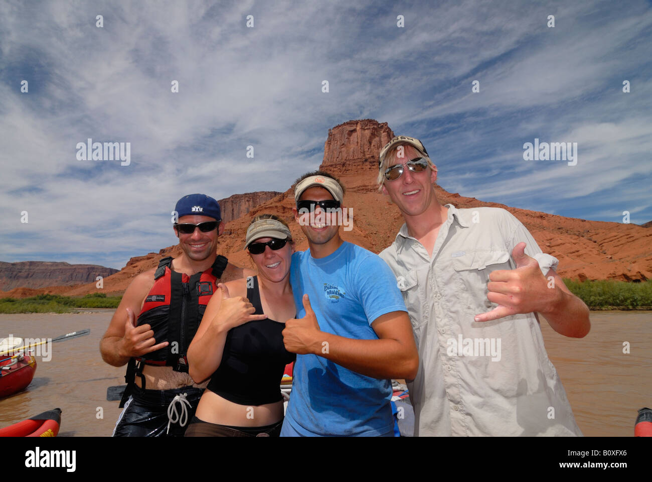 Guides pose hi-res stock photography and images - Alamy