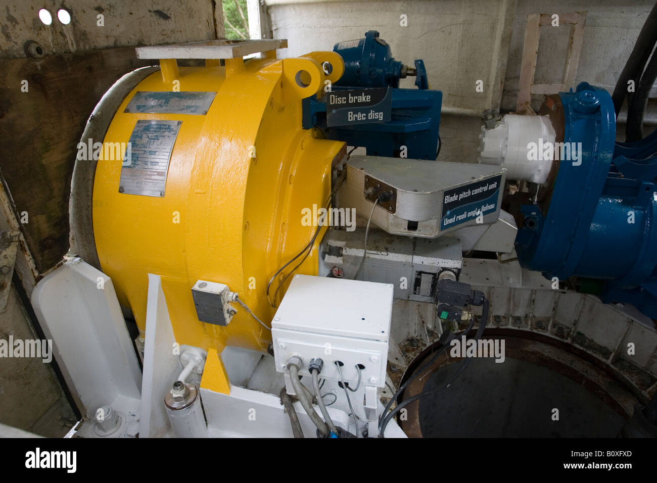 Generator and controls inside large wind turbine Centre for Alternative ...