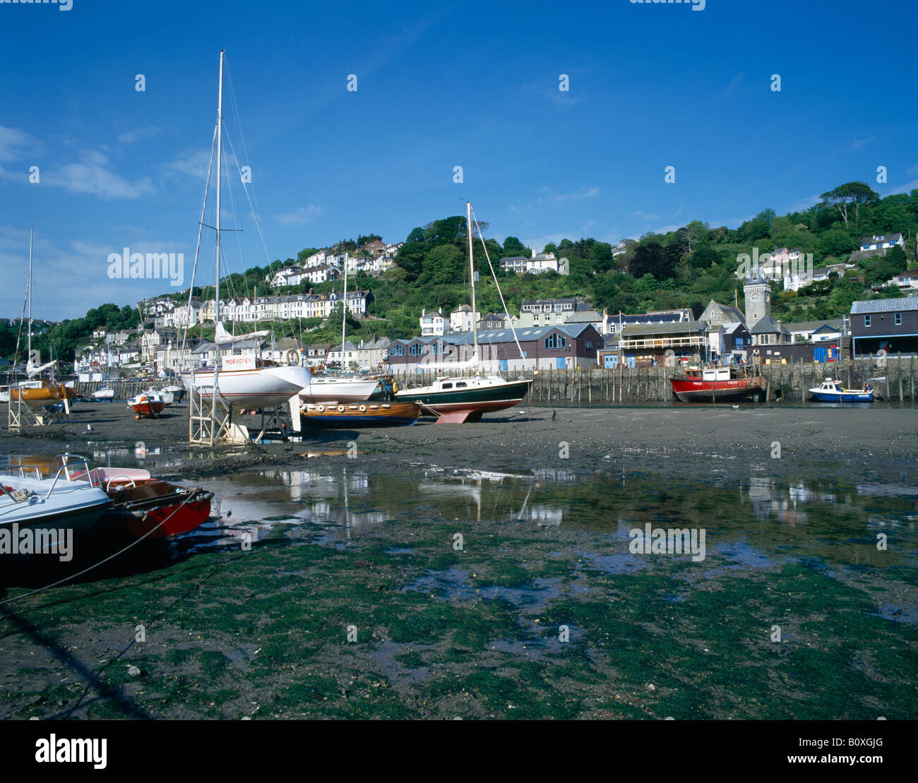 looe harbour, cornwall, england Stock Photo - Alamy