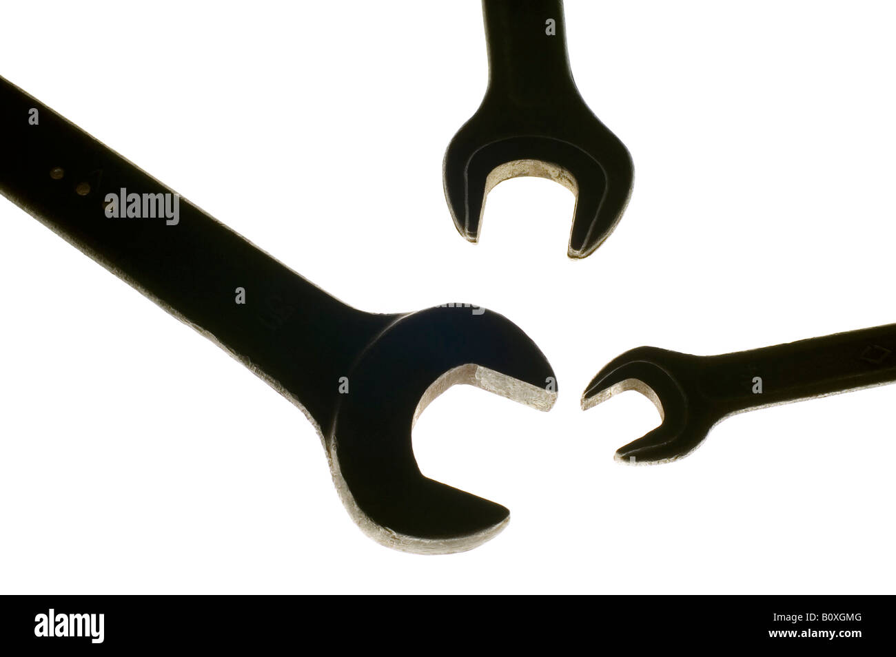 object on white tool spanner close up Stock Photo - Alamy