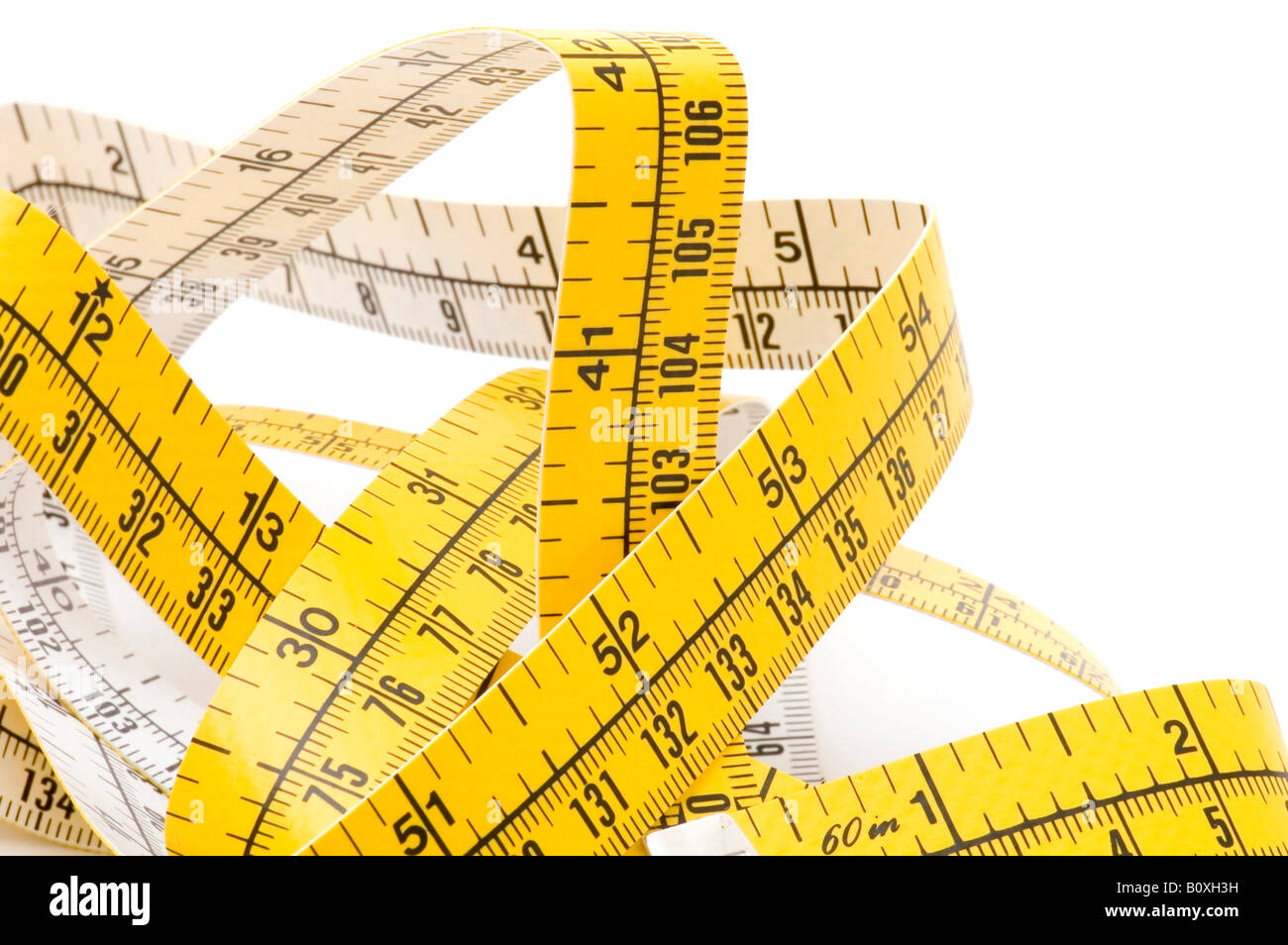 object on white tool tape line close up Stock Photo - Alamy