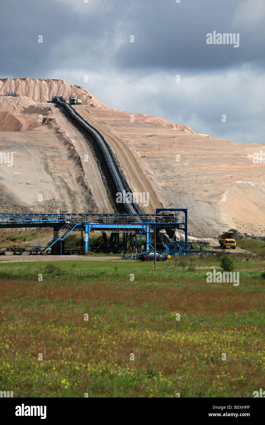 potash extraction in a surface mining in Rogätz, Saxony-Anhalt, Germany ...