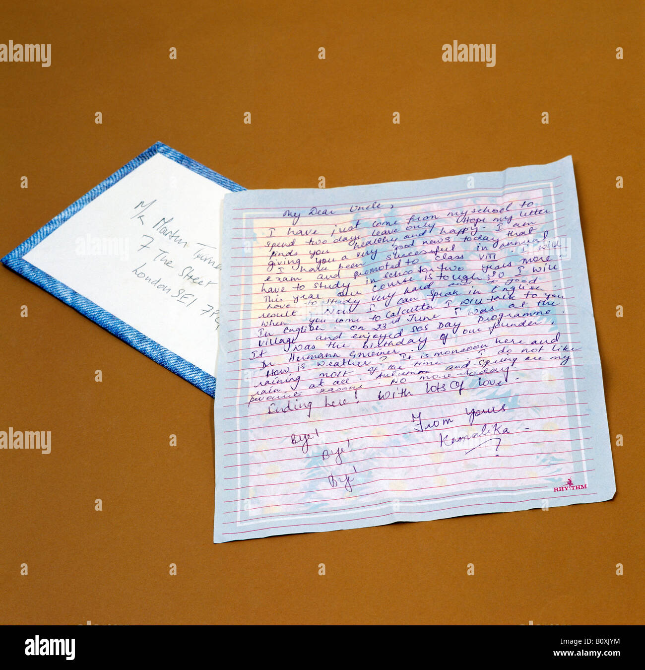 Letter & Envelope Stock Photo - Alamy