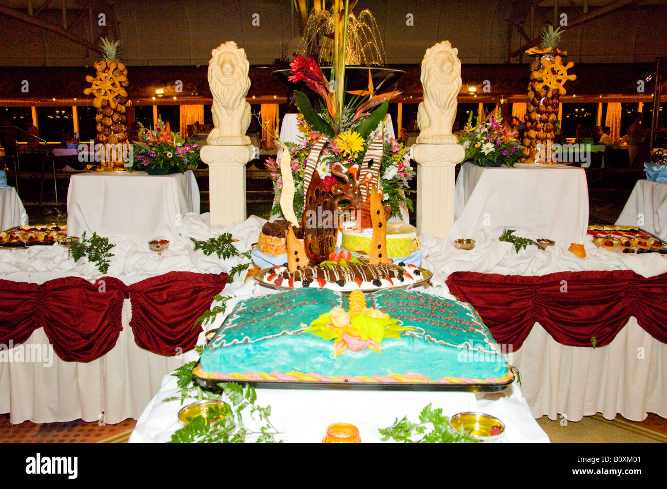 Desert buffet table display on the Holland America cruise ship ...