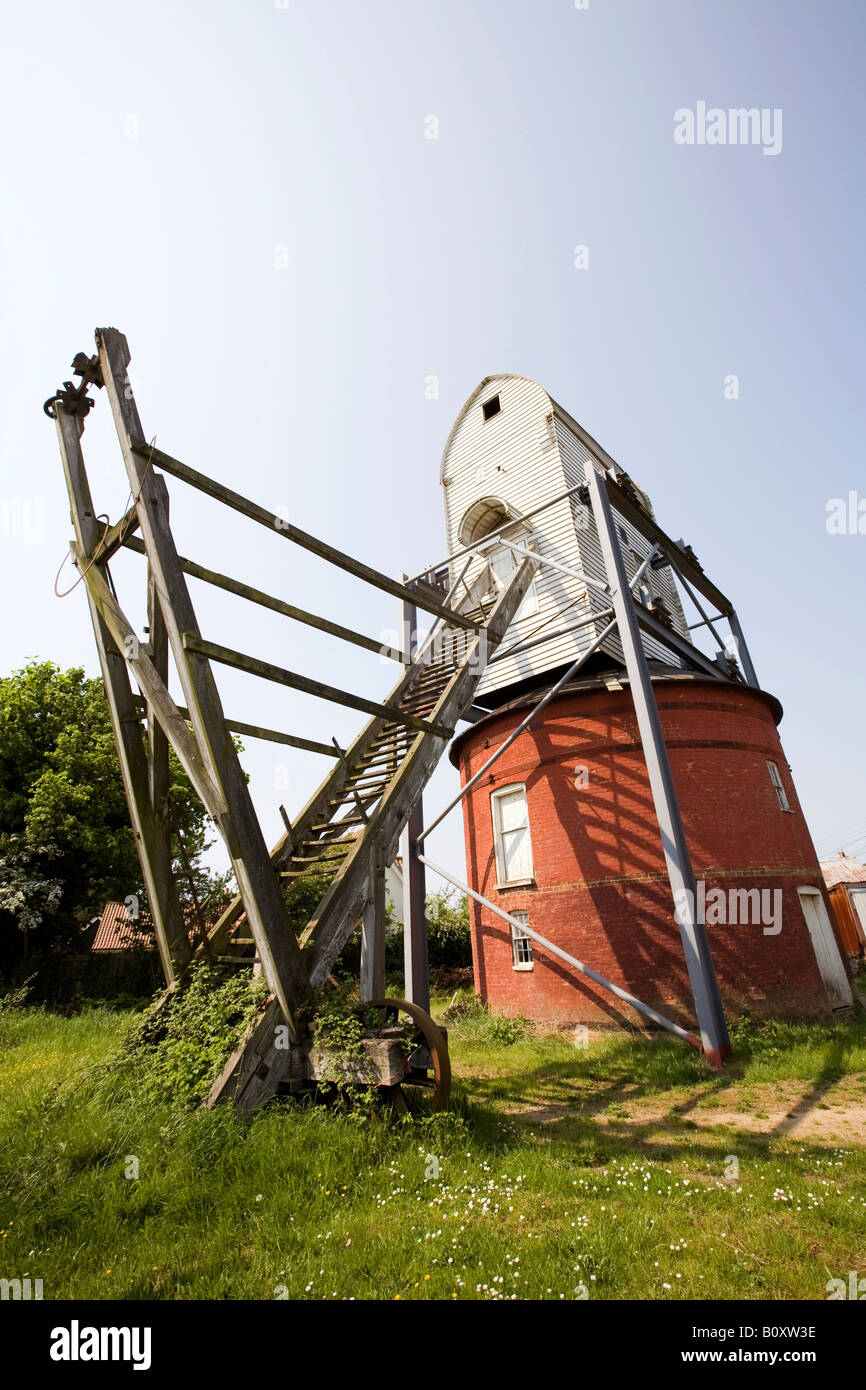 UK England Suffolk Friston unrestored village post mill Stock Photo - Alamy