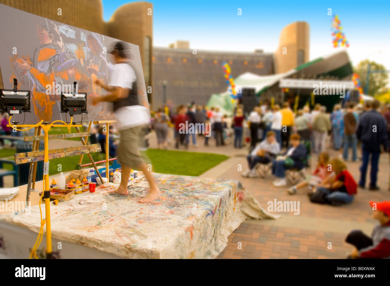 Painter at work Stock Photo - Alamy