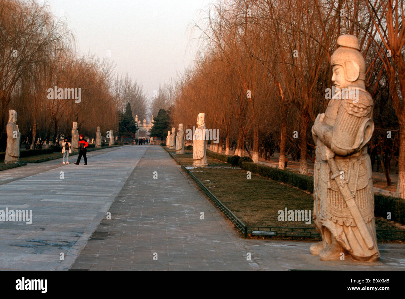 Ming Tombs, Shisanling, temple guards at spirit way, China Stock Photo ...