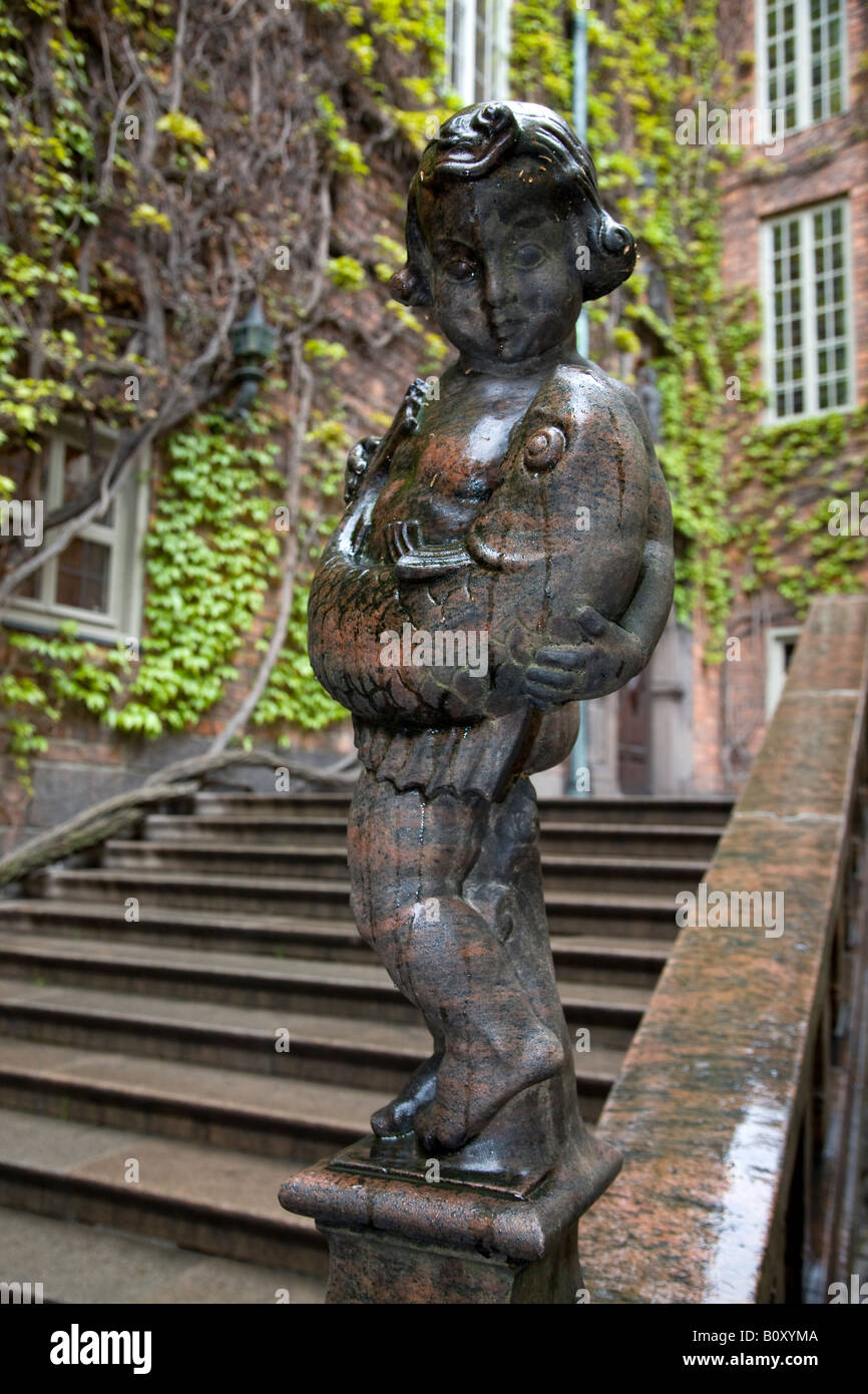 The Boy with the Salmon (Stadshuset Stock Photo - Alamy