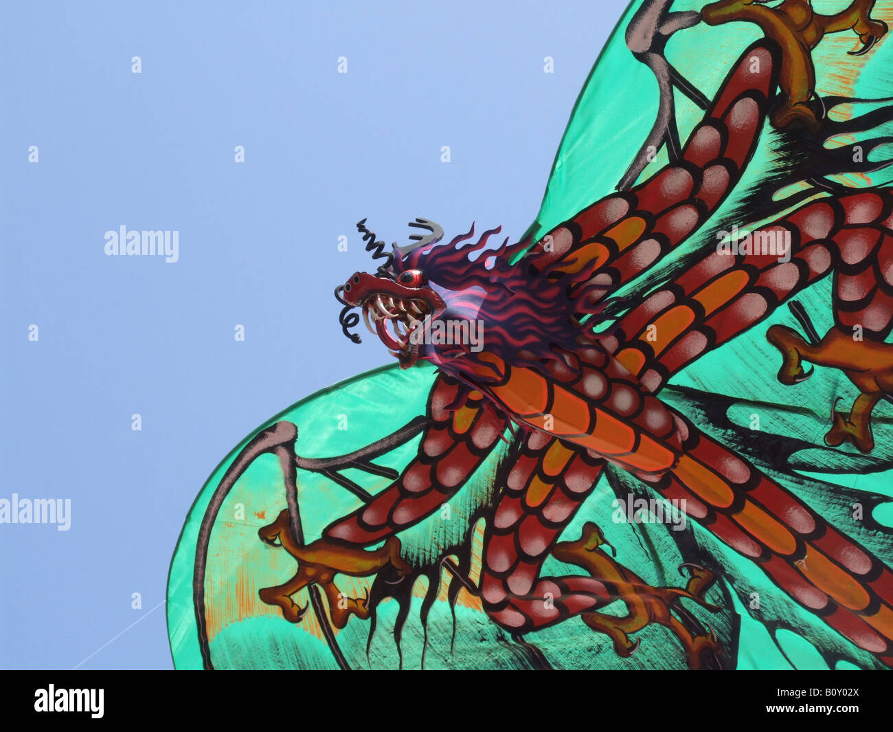 dragon kite flying in sky Stock Photo - Alamy