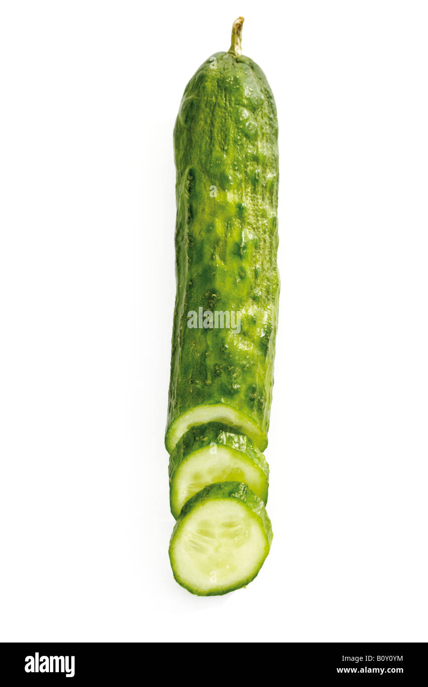 Studio shot sliced cucumber Cut Out Stock Images & Pictures - Alamy