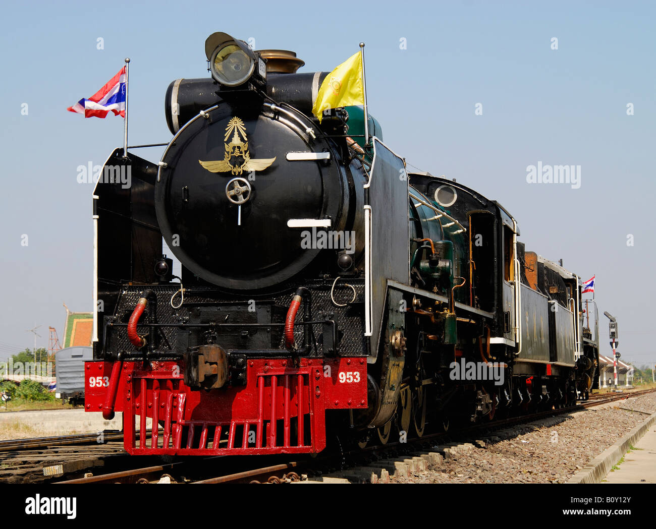 steam locomotive at Ayutthaya,Thailand Stock Photo - Alamy