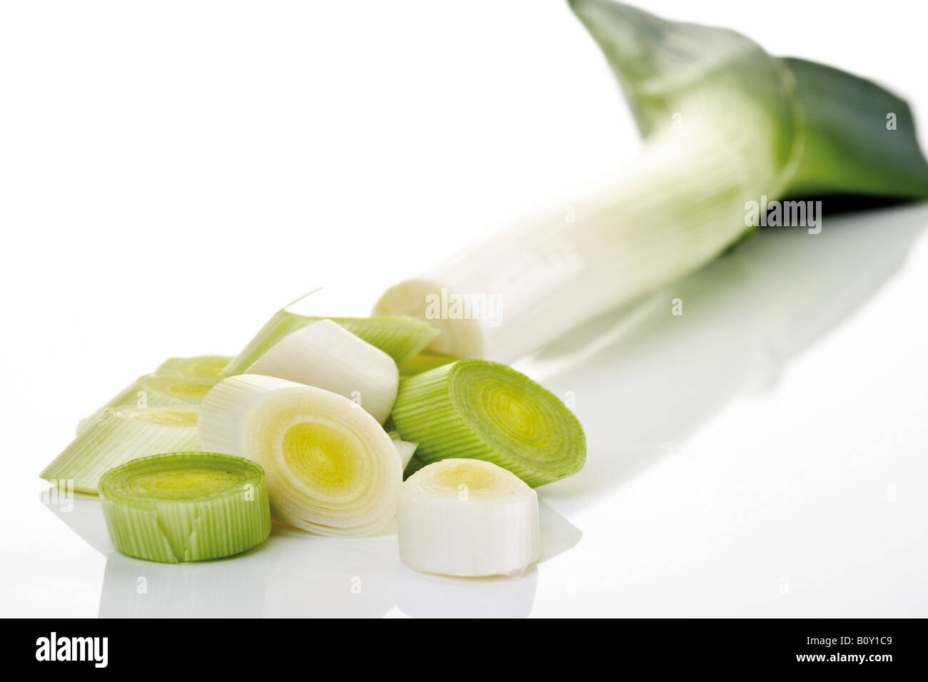 Slice leek vegetable on hi-res stock photography and images - Alamy