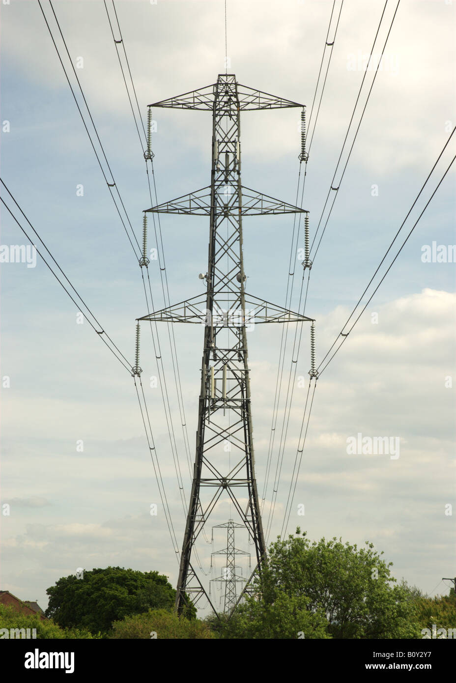 Pylons and Power Cables Stock Photo - Alamy
