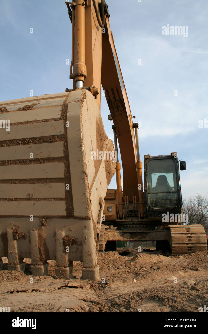 Wide Angle Backhoe from Below Stock Photo - Alamy