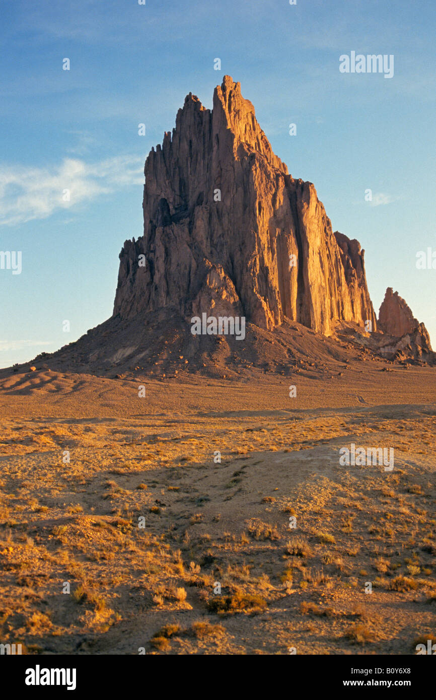 A view of Shiprock a massive landscape near Farmington on the Navajo ...