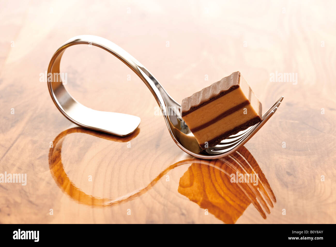 Praline on fork Stock Photo - Alamy