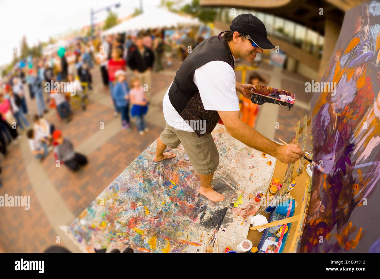 Painter at work Stock Photo - Alamy