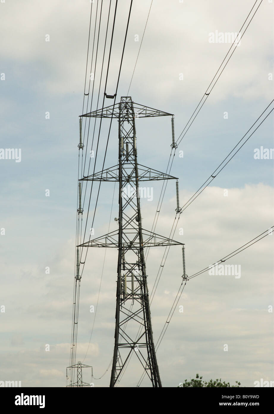 Pylons and Power Cables Stock Photo - Alamy
