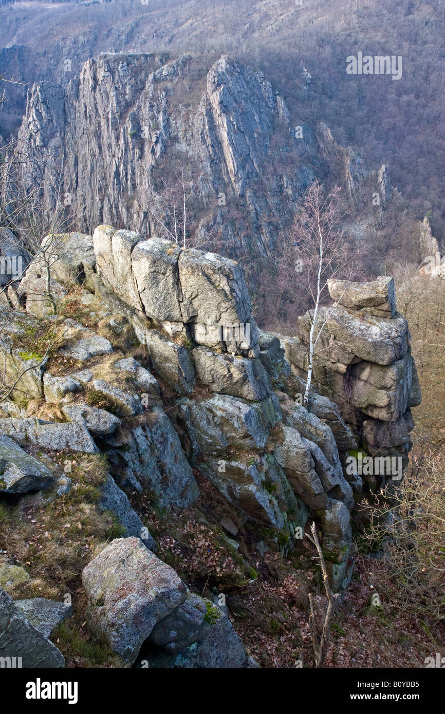 Rock formation in the valley of bode hi-res stock photography and ...