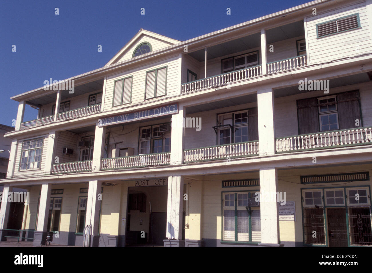 The Paslow Building in Belize City, Belize, Central America Stock Photo ...