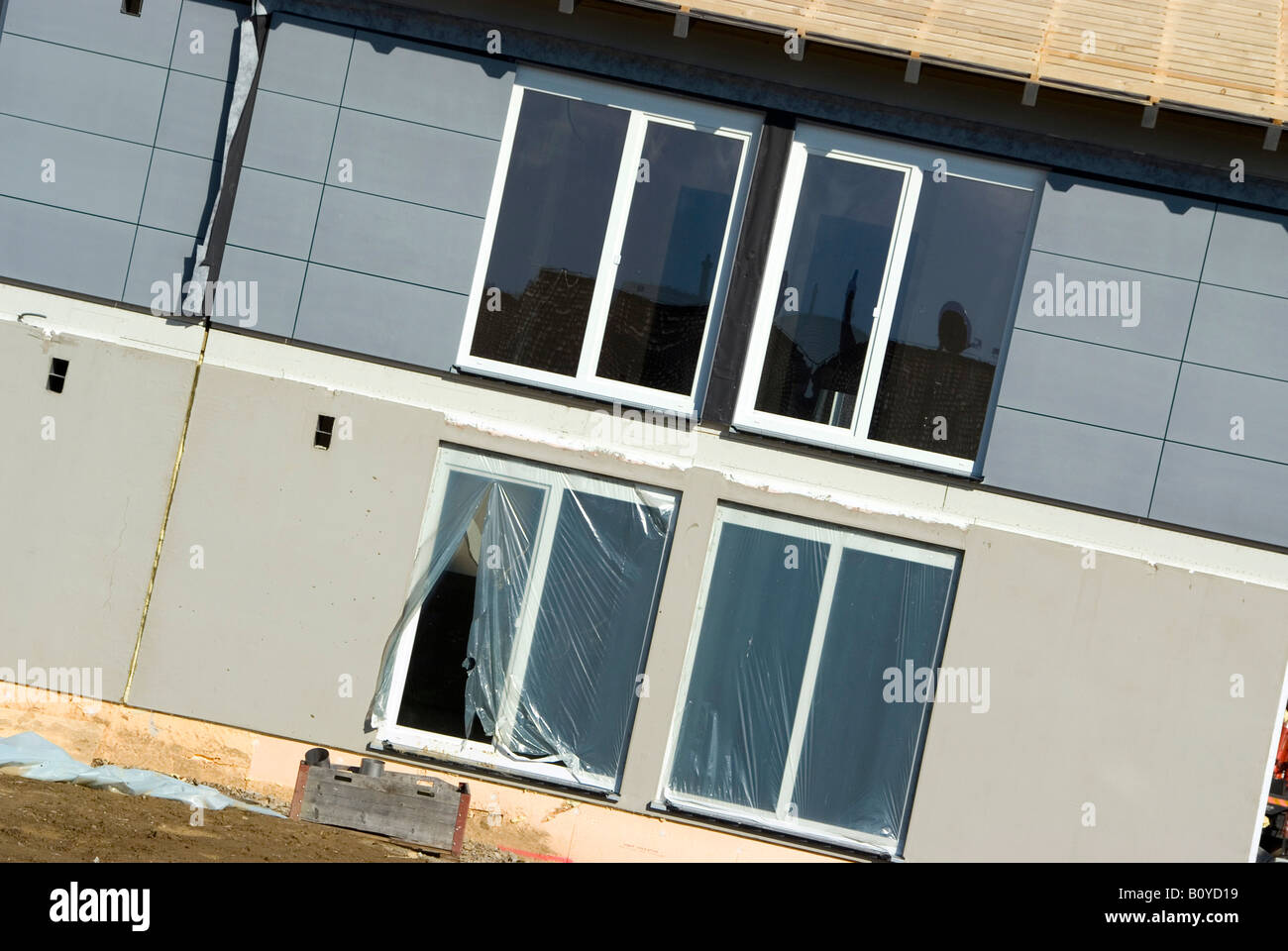 building lot prefabricated house Stock Photo - Alamy