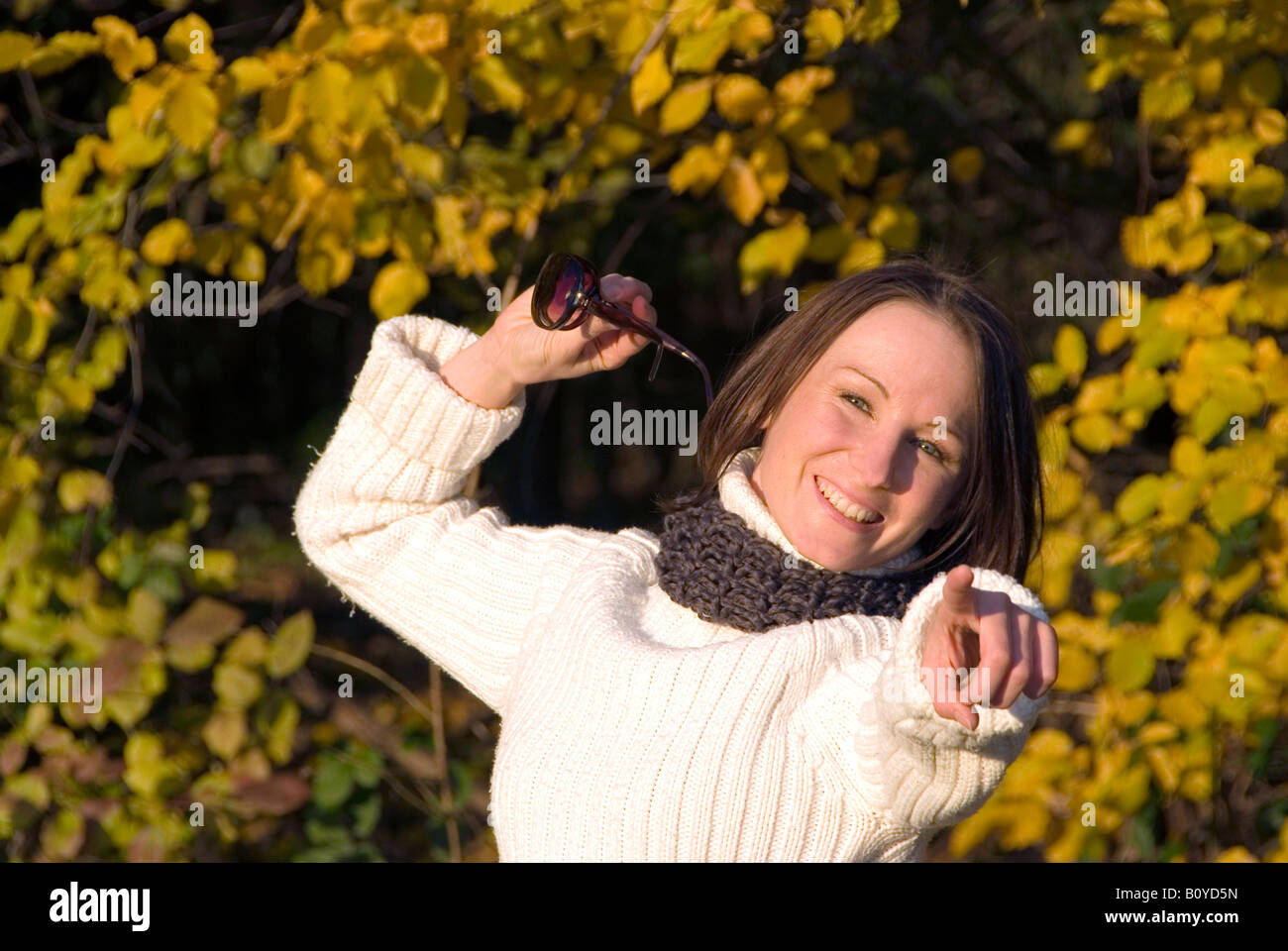 Scarf smiling expressions glasses hi-res stock photography and images ...