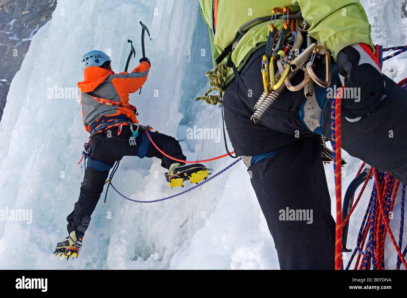 Ice climbing in val disre ski resort hi-res stock photography and ...