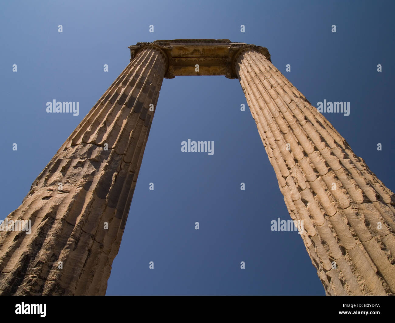 Iconic columns of the Temple of Apollo Stock Photo - Alamy