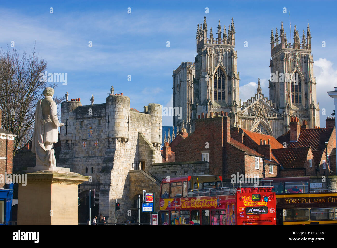 Bootham Bar and York Minster York Yorkshire England Stock Photo - Alamy