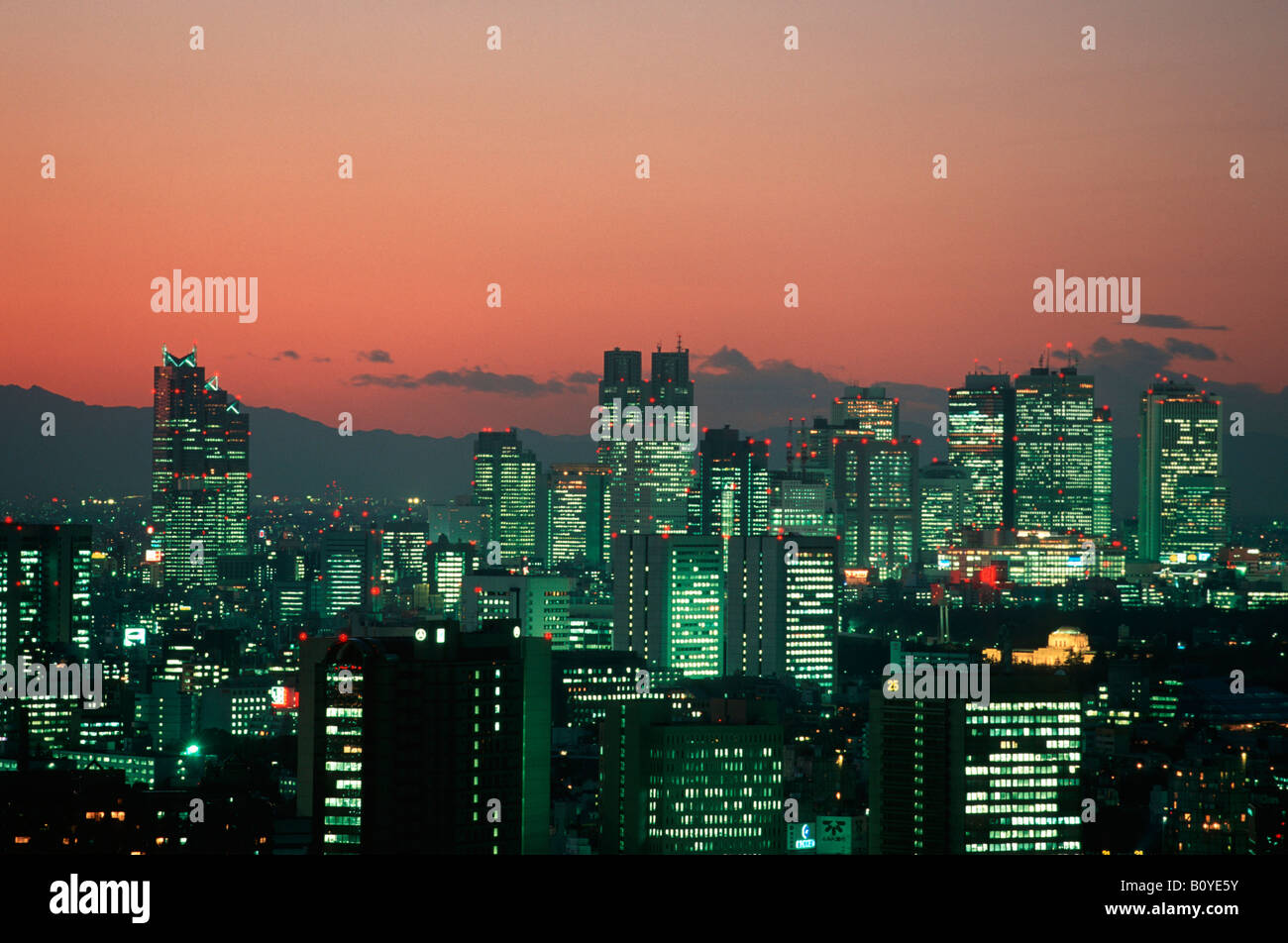skyline of Tokio, Shinjuku Area, Japan, Tokio Stock Photo - Alamy