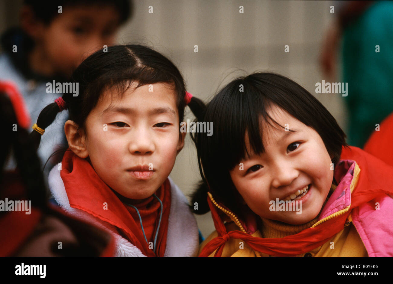 portraits of two girls, China, Chengdu Stock Photo - Alamy