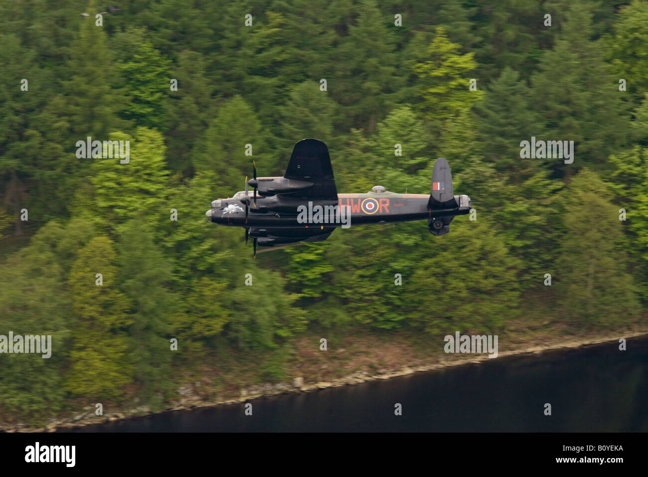 Battle of Britain Memorial Flight Lancaster flying over Derwent ...