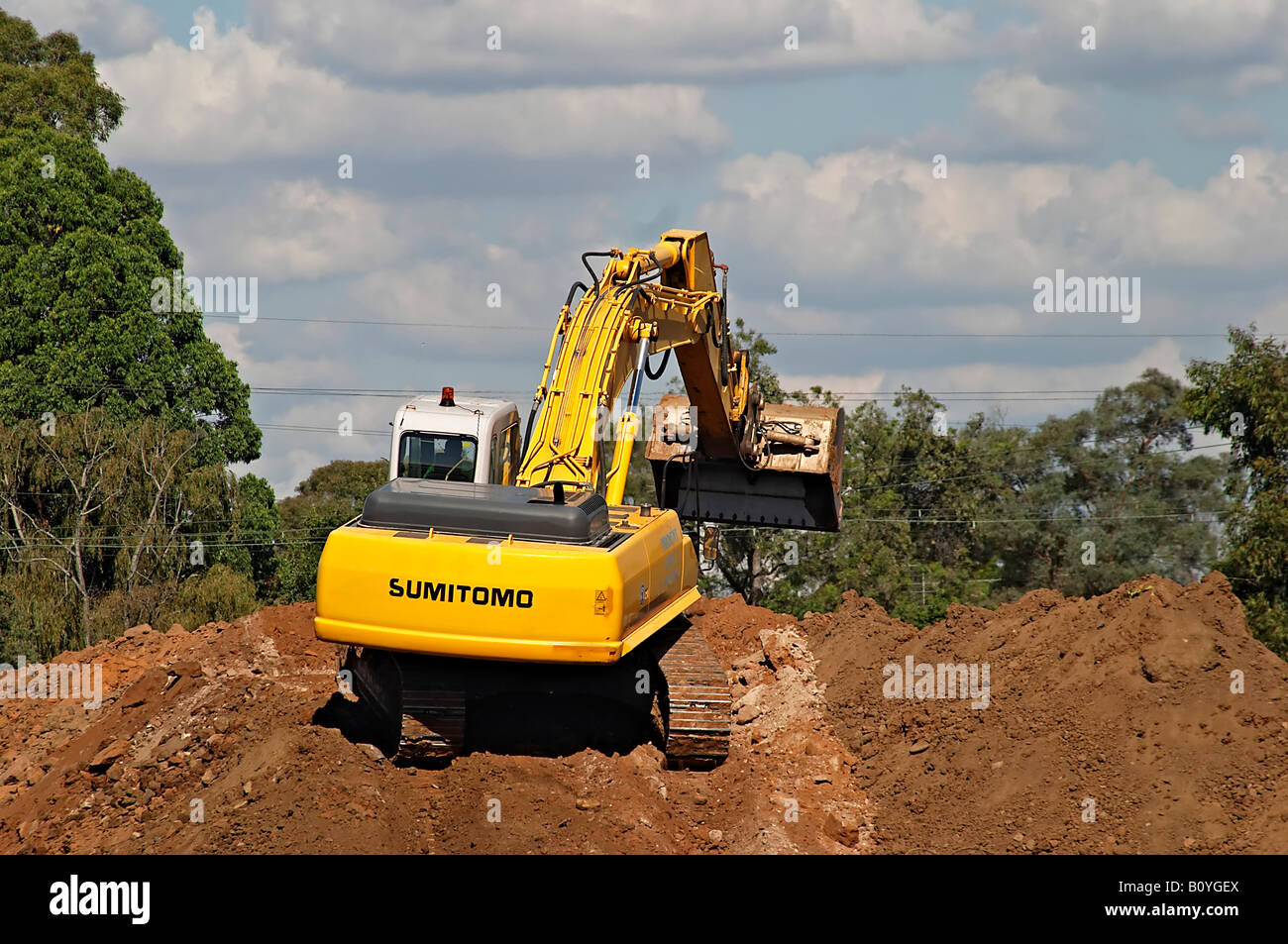 Construction Excavation Hydraulic Excavator Backhoe Stock Photo - Alamy